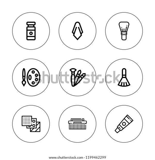 Acrylic Icon Set Collection 9 Outline Stock Vector (Royalty Free ...