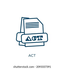 Act Icon Thin Linear Act Outline Stock Vector (Royalty Free) 2093337391 ...