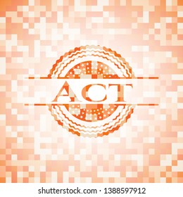 Act Orange Tile Background Illustration Square Stock Vector (Royalty ...