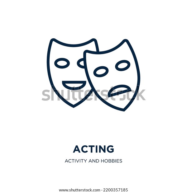 Acting Icon Activity Hobbies Collection Thin Stock Vector (Royalty Free ...