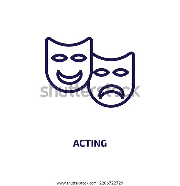 Acting Icon Activity Hobbies Collection Thin Stock Vector (Royalty Free ...