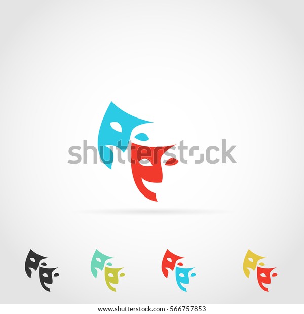 Acting Mask Logo Icon Stock Vector (Royalty Free) 566757853