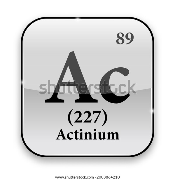 Actinium Symbolchemical Element Periodic Table On Stock Vector (Royalty ...