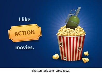 Action Movies Vector Stock Vector (Royalty Free) 280969229