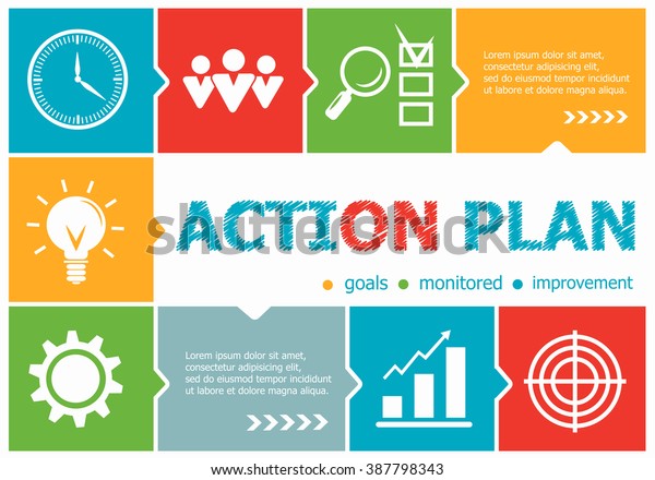 Action Plan Design Illustration Concepts Business : image vectorielle ...