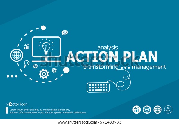 Action Plan Marketing Concept Infographic Business Stock Vector ...