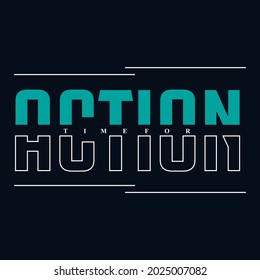 Action Slogan Typography Graphic Printtshirtathleticartvector ...