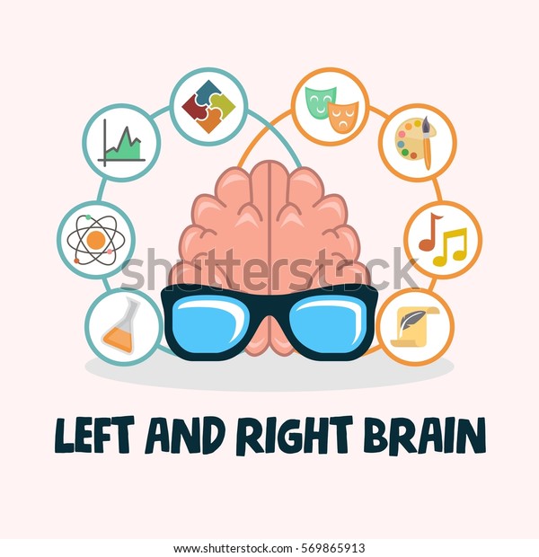 Activate Your Brain Poster Left Right Stock Vector (Royalty Free ...