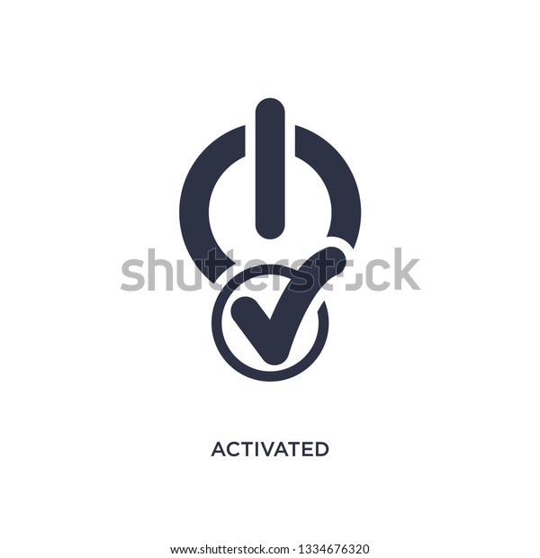 Activated Icon Simple Element Illustration User Stock Vector (Royalty ...