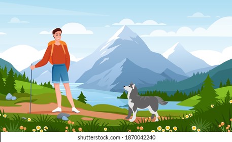 Family Outdoor Adventure Activity Vector Illustration Stock Vector ...