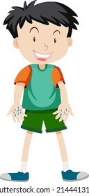 Active Boy Simple Cartoon Character Illustration Stock Vector (Royalty ...