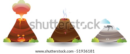 Active Dormant Extinct Iceland Volcanos Stock Vector (Royalty Free ...
