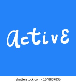 Active Hand Drawn Lettering Logo Social Stock Vector (Royalty Free ...
