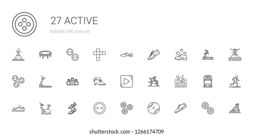 Active Icons Set Collection Active Shoe Stock Vector (Royalty Free ...
