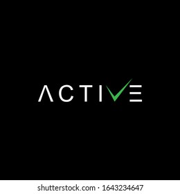 Active Logo Check Mark Stock Vector (Royalty Free) 1643234647 ...