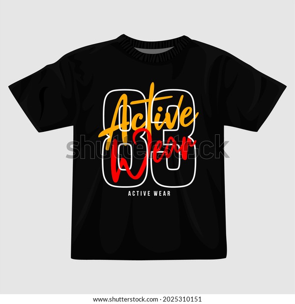 Active Wear Vector T Shirt Design Stock Vector (Royalty Free ...