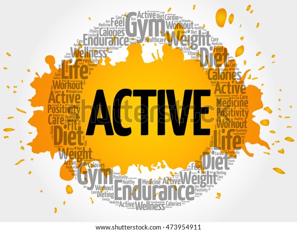 Active Word Cloud Collage Health Concept Stock Vector (Royalty Free ...
