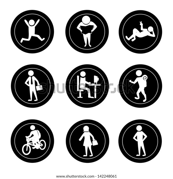 Activities Icons Over White Background Vector Stock Vector (Royalty ...