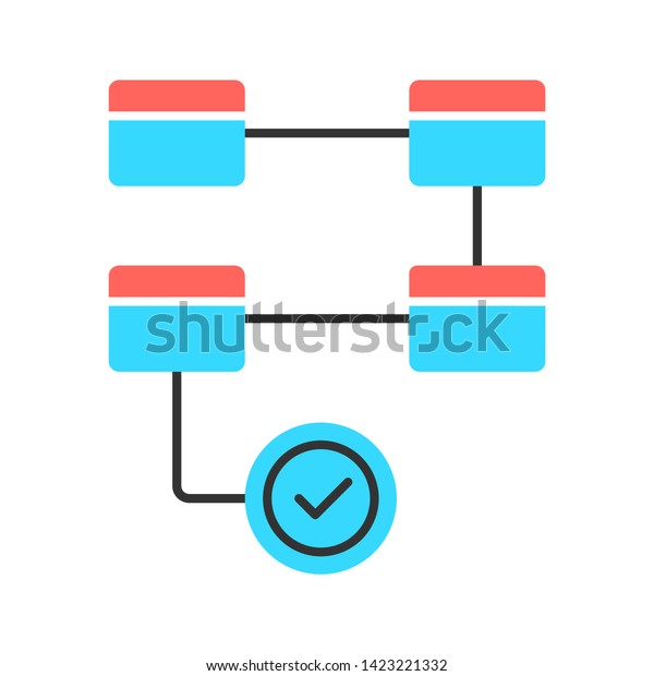 Activity Diagram Color Icon Workflow Actions Stock Vector (Royalty Free ...