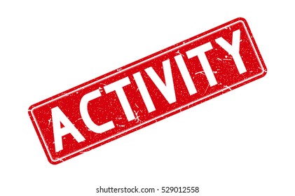 Activity Rubber Stamp Red Color Have Stock Vector (Royalty Free ...