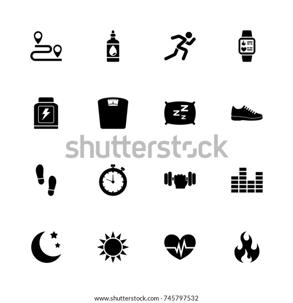 Activity Tracking Icons Expand Any Size: vector de stock (libre de ...