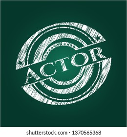 Actor Chalkboard Emblem Written On Blackboard Stock Vector (Royalty ...