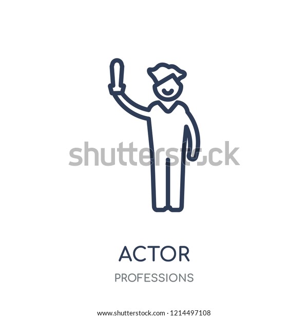 Actor Icon Actor Linear Symbol Design Stock Vector (Royalty Free ...