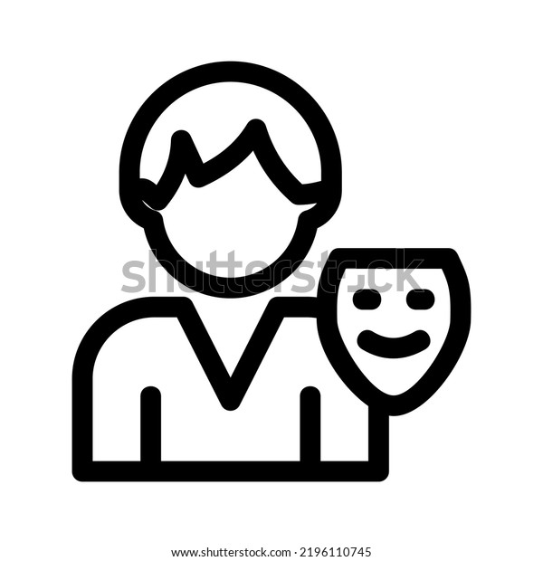 Actor Icon Logo Isolated Sign Symbol Stock Vector (Royalty Free ...