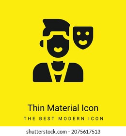 Actor Minimal Bright Yellow Material Icon Stock Vector (Royalty Free ...