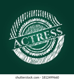 Actress Chalkboard Texture Vector Illustration Detailed Stock Vector ...