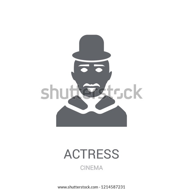 Actress Icon Trendy Actress Logo Concept Stock Vector (Royalty Free ...