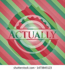 Actually Christmas Emblem Vector Illustration Detailed Stock Vector ...