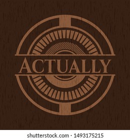 Actually Realistic Wood Emblem Vector Illustration Stock Vector ...