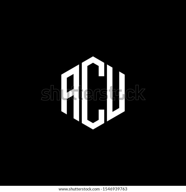 Acu Letter Logo Design Polygon Monogram Stock Vector (Royalty Free ...