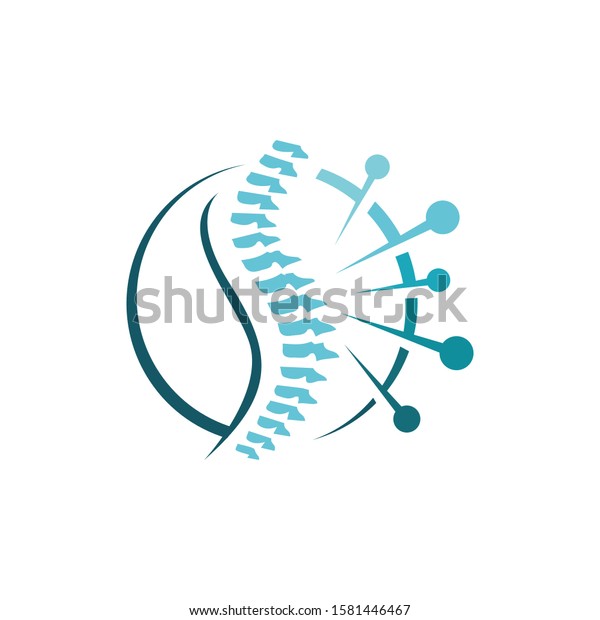 Acupuncture Logo Design Vector Alternative Therapy Stock Vector ...