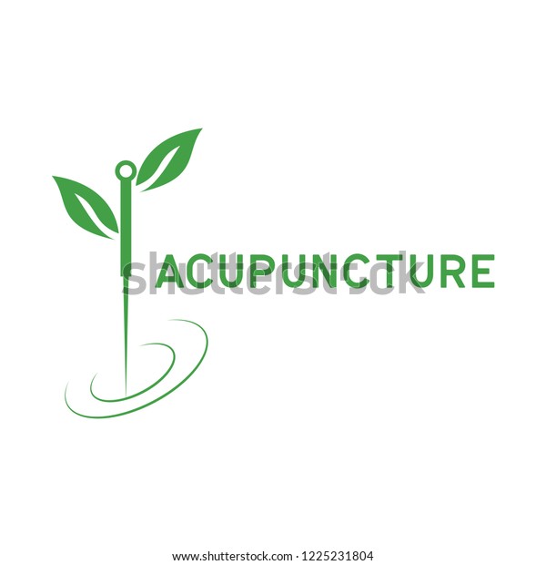 Acupuncture Therapy Logo Isolated On White Stock Vector (Royalty Free ...