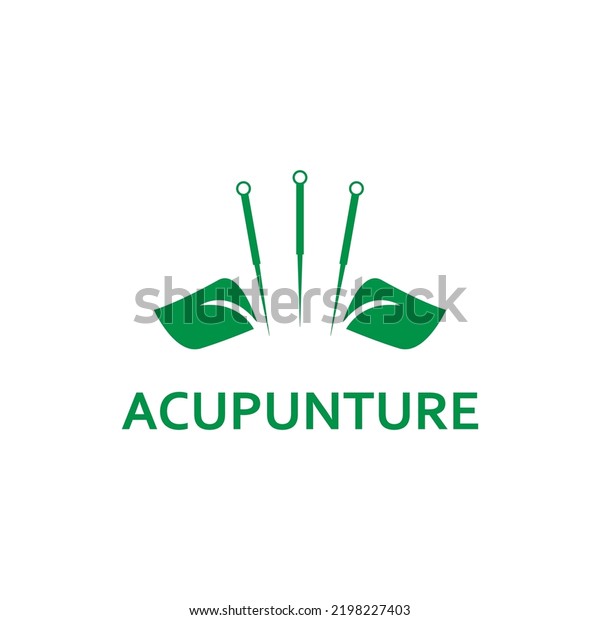 Acupuncture Therapy Logo Isolated On White Stock Vector (Royalty Free ...