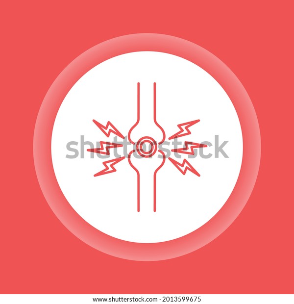 Acute Pain Bone Color Button Icon Stock Vector (Royalty Free ...