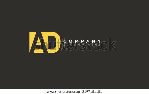 Ad Alphabet Letters Initials Monogram Logo Stock Vector (Royalty Free ...