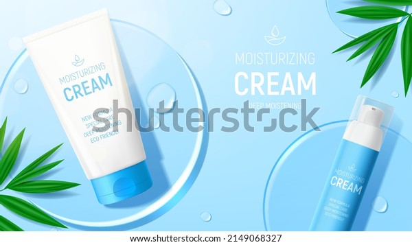 Ad Banner Moisturizing Face Cream Products Stock Vector (Royalty Free ...