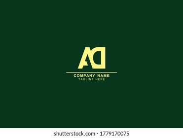Ad Da Minimal Negative Space Logo Stock Vector (Royalty Free ...