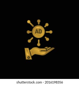 Ad Gold Plated Metalic Icon Logo Stock Vector (Royalty Free) 2016198356 ...