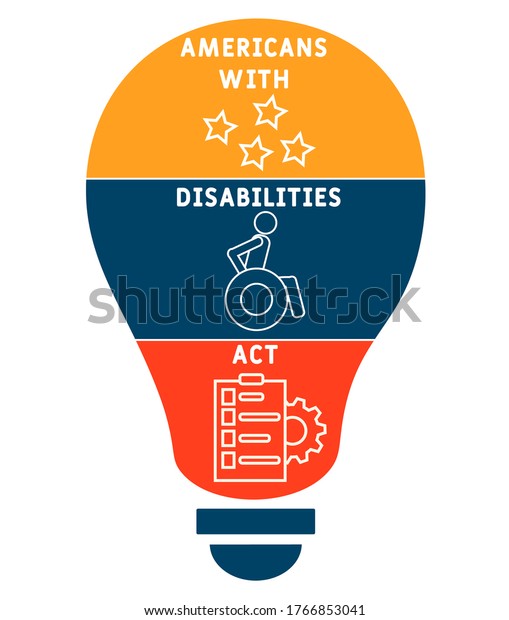 Ada Americans Disabilities Act Acronym Concept Stock Vector (Royalty ...