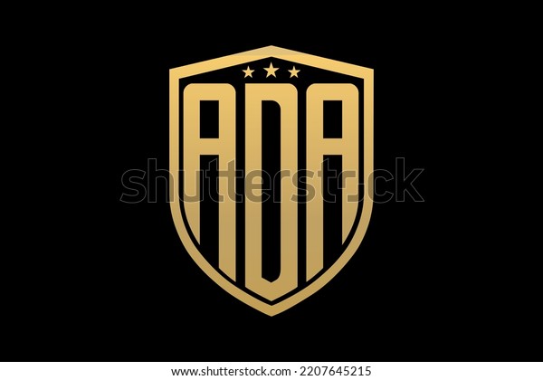 Ada Letter Logo Ada Letter Design Stock Vector (Royalty Free ...