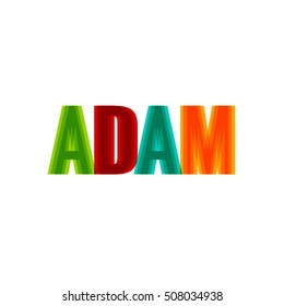 Adam Male Name Vector Background Stock Vector (Royalty Free) 508034938 ...