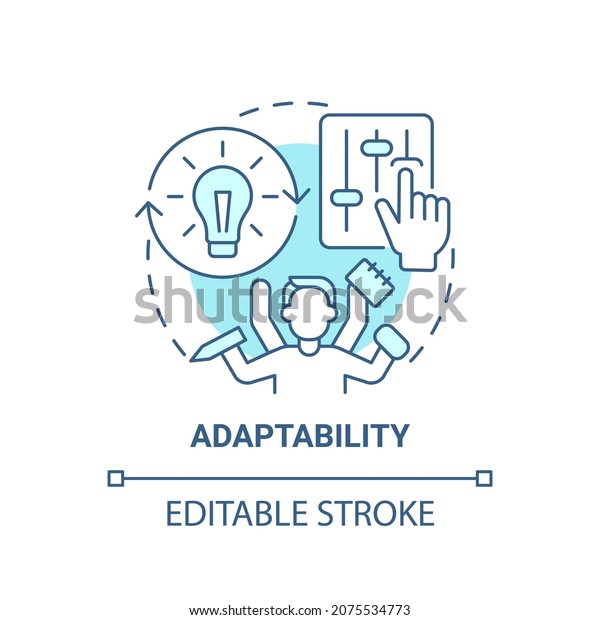 Adaptability Blue Concept Icon Social Entrepreneur Stock Vector ...