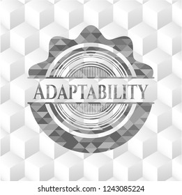 Adaptability Grey Emblem Vintage Geometric Cube Stock Vector (Royalty ...