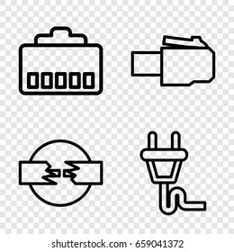 Adapter Icons Set Set 4 Adapter Stock Vector (Royalty Free) 659041372 ...