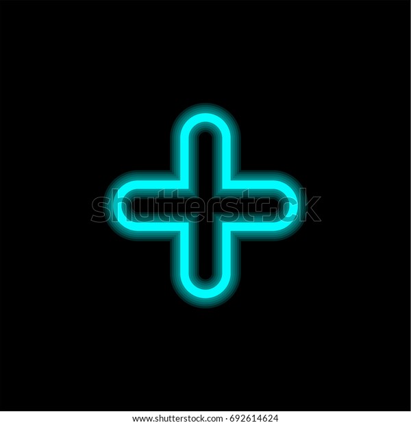Add Blue Glowing Neon Ui Ux เวกเตอร์สต็อก (ปลอดค่าลิขสิทธิ์) 692614624