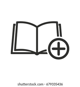 Add Book Vector Icon Black Illustration Stock Vector (Royalty Free ...